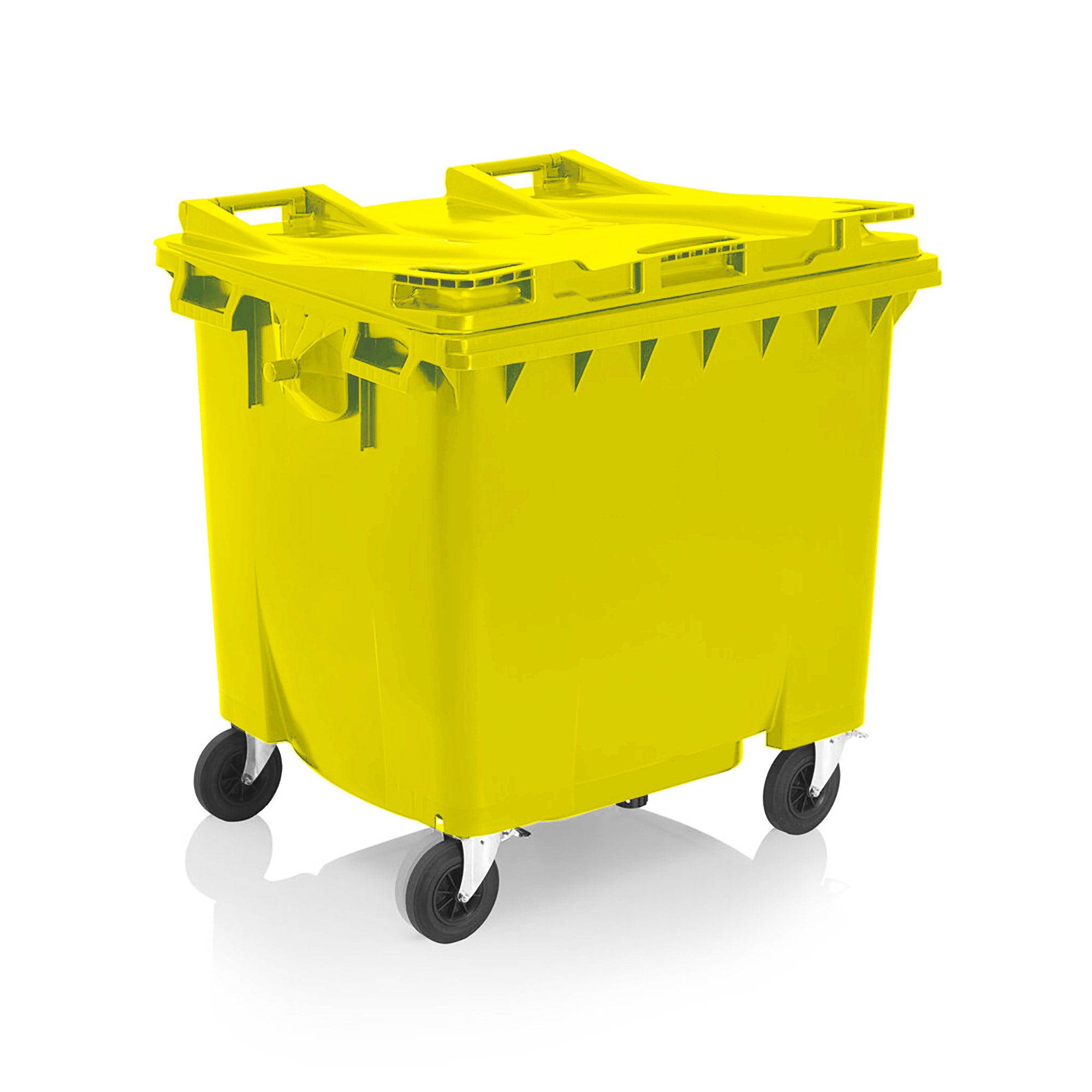 1100L Litre Yellow Express Wheelie Bin for Waste Rubbish