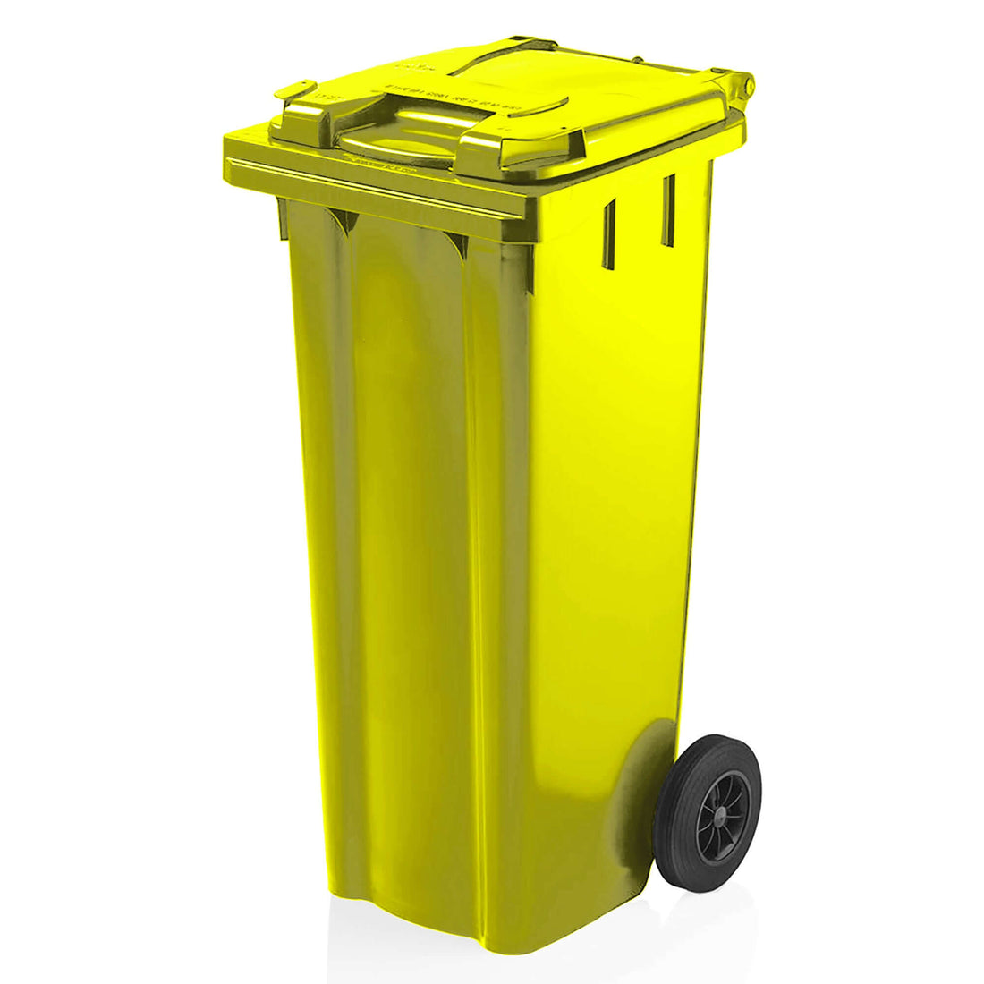 140Litre Yellow Express Wheelie Bin Chemical Hazardous Waste