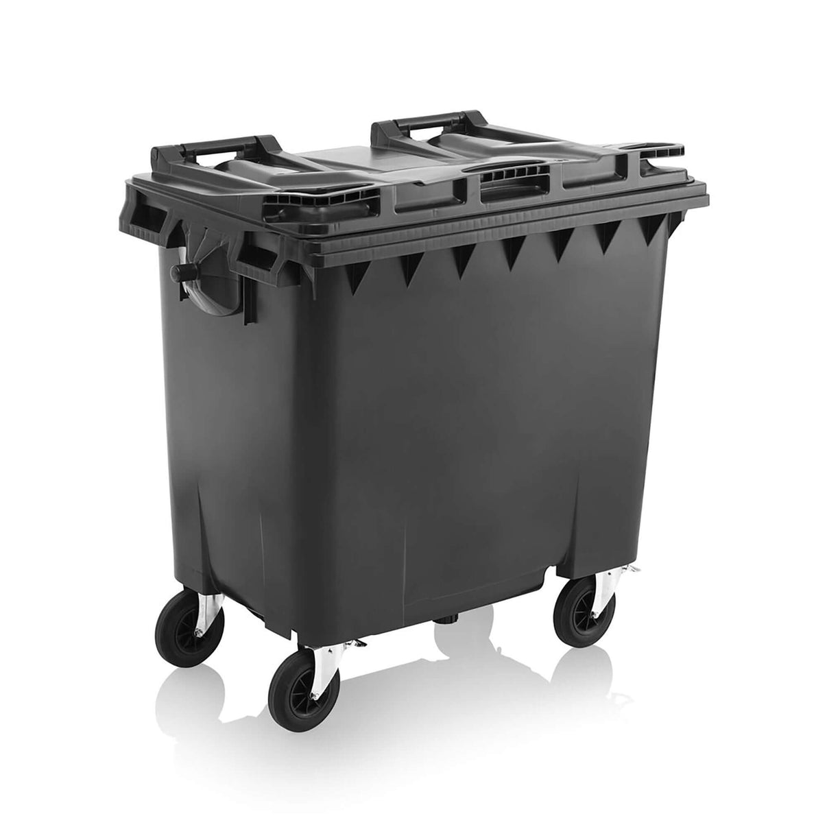 770L Litre Black/Grey Express Wheelie Bin for Waste Rubbish