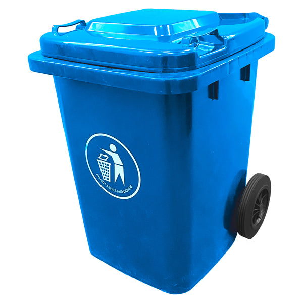 80L Litre Small Blue Express Wheelie Bin - Household Waste